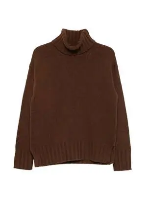 JUCCA Knit Turtleneck Sweater - Brown