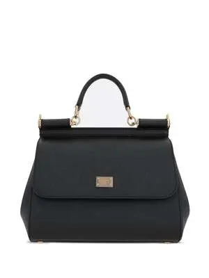 Dolce & Gabbana Calfskin Crossbody Bag With Flap And Logo Tag