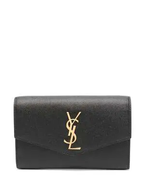 Saint Laurent Mini Chain Strap Card Case Bag, 12 Cm Height 19 Cm Width 3 Cm Depth - Nero