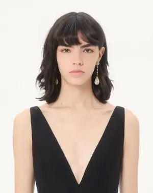 Valentino Garavani Crepe Couture Short Dress With Lace Trim