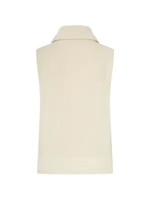 MAISON MARGIELA Wool Zipped Vest - Beige