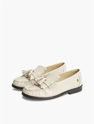 Tommy Hilfiger Shiny Leather Tassel Loafer - Classic Beige