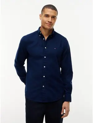 Tommy Hilfiger Regular Fit Flex Flannel Shirt - Carbon Navy