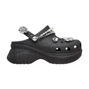 CROCS Embellished Glitter Platform Clogs