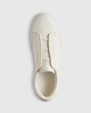 Quince Deerskin Tailored Sneaker - Ivory