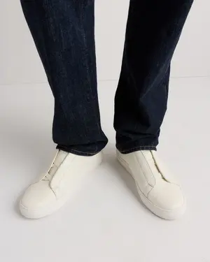 Quince Deerskin Tailored Sneaker - Ivory