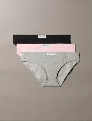 Calvin Klein Cotton Stretch Comfort 3-pack Bikini - Heather Grey Multi