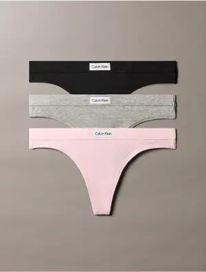 Calvin Klein Cotton Stretch Comfort 3-pack Thong - Dutchess Mauve Multi
