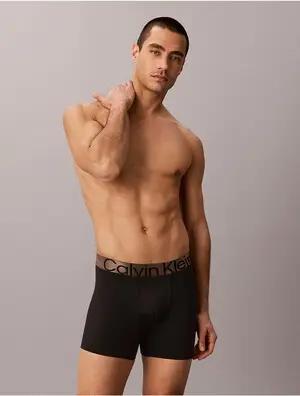Calvin Klein Brushed Microfiber Stretch Bronze Boxer Brief Black