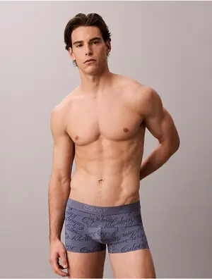 Calvin Klein Black Low Rise Trunk - Script Lasso Grisaille