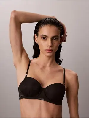 Calvin Klein Icon Stretch Lace Push Up Balconette - Black