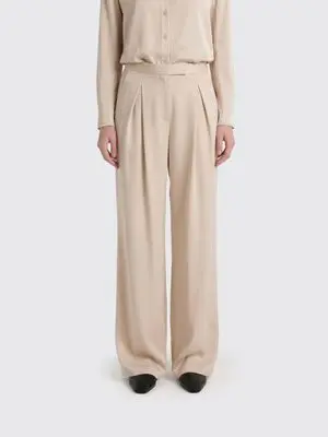 Max Mara High-waisted Wide-leg Stretch Silk Satin Trousers - Sand