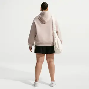 Nike Studio Fleece Medium Weight Oversized Pullover Logo Hoodie