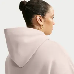 Nike Studio Fleece Medium Weight Oversized Pullover Logo Hoodie