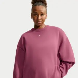 Nike Studio Fleece Sport Oversized Crew-neck Sweatshirt - Red