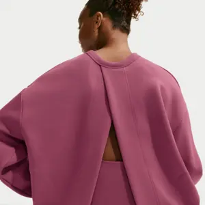 Nike Studio Fleece Sport Oversized Crew-neck Sweatshirt - Red