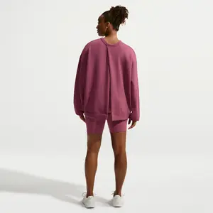 Nike Studio Fleece Sport Oversized Crew-neck Sweatshirt - Red