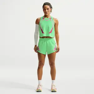 Nike Aeroswift Dri-fit Adv Cropped Running Tank Top - Green