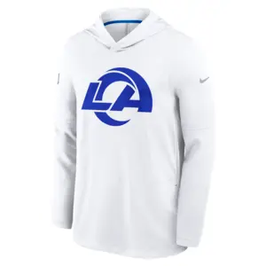 Nike Los Angeles Rams Alt Dri-fit Nfl Long-sleeve Hooded Top - White