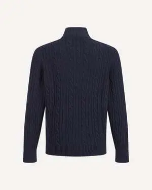 Loro Piana Treccia Baby Cashmere Sweater With Zip Fastening