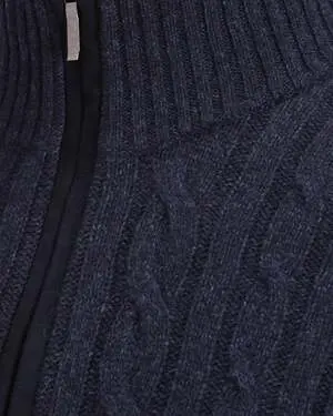 Loro Piana Treccia Baby Cashmere Sweater With Zip Fastening