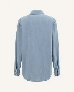 Bottega Veneta Sky Bleached Oversize Denim Shirt