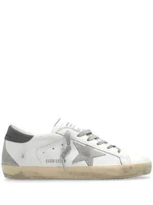 GOLDEN GOOSE Super-star Sneakers With Worn Effect - White