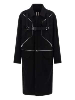 Rick Owens Blixa Jumbo Mac Zip-up Coat - Black