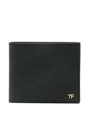 TOM FORD Bi-fold Card Holder With Logo - Black