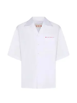 Marni Short-sleeved Cotton Bowling Shirt - White