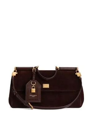 Dolce & Gabbana Medium My Sicily Bag In Split Calfskin - Brown