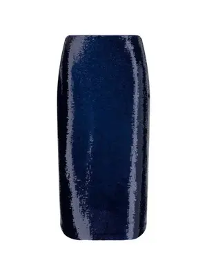 TOM FORD Sequin-embellished Pencil Skirt - Blue