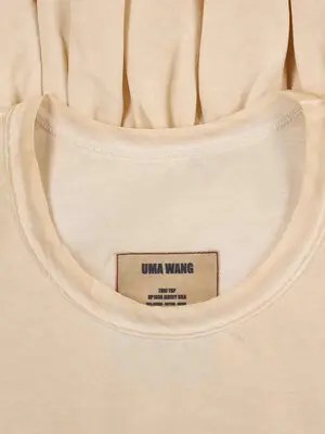 UMA WANG Flared T-shirt With Embroidered Detail - Beige