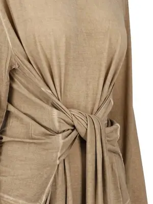 UMA WANG Flared T-shirt With Embroidered Detail - Beige