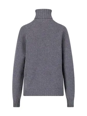 MA'RY'YA Cashmere And Virgin Wool High Neck Sweater - Gray