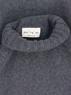 MA'RY'YA Cashmere And Virgin Wool High Neck Sweater - Gray