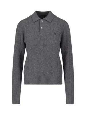Polo Ralph Lauren Wool And Cashmere Polo - Gray