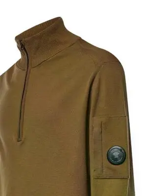 C.P. COMPANY Lens Detail Quarter-zip Sweater