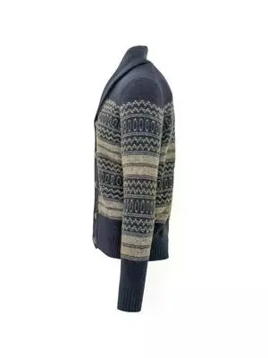 Brunello Cucinelli Fair Isle Shawl-collar Cardigan
