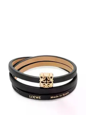 Loewe Anagram Bombé Twist Bracelet - Black