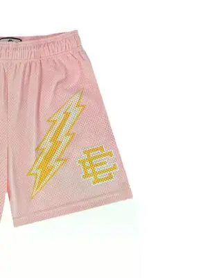 ERIC EMANUEL Lightning-bolt Mesh Shorts - Pink