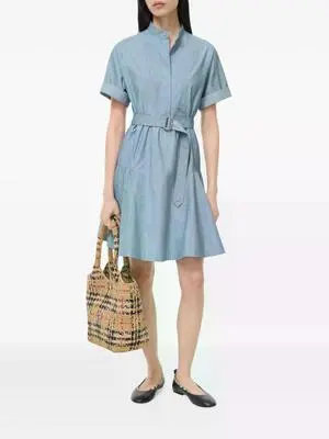 Burberry Denim Dress With Check Detailing