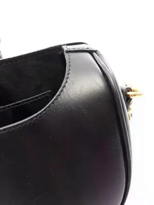 Dior 2000s Small Bobby Leather Shoulder Bag - Black
