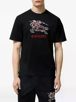 Burberry Heart Knight Cotton T-shirt - Black