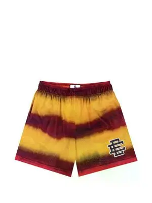 ERIC EMANUEL Logo-patch Striped Shorts - Yellow