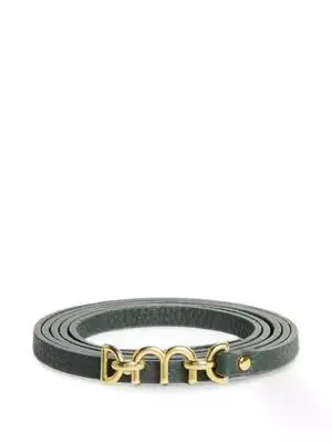 Momoni Leather Double-wrap Belt - Green