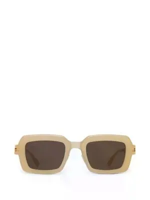 Mykita Una Rectangle Frame Sunglasses - Neutrals