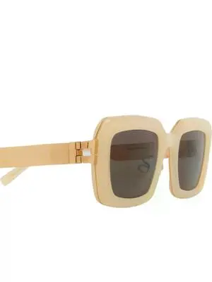 Mykita Una Rectangle Frame Sunglasses - Neutrals