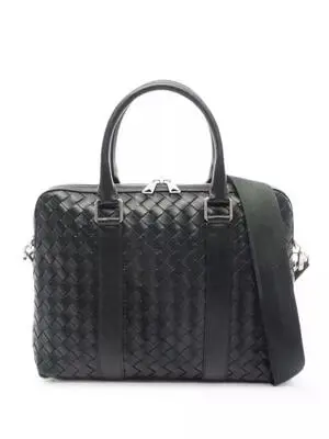 Bottega Veneta Intrecciato Leather Briefcase - Green
