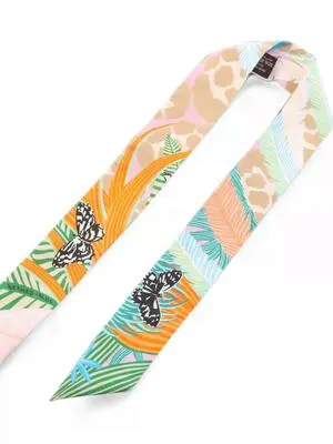Hermès 2010s Jaguar Quetzal Twilly Scarf